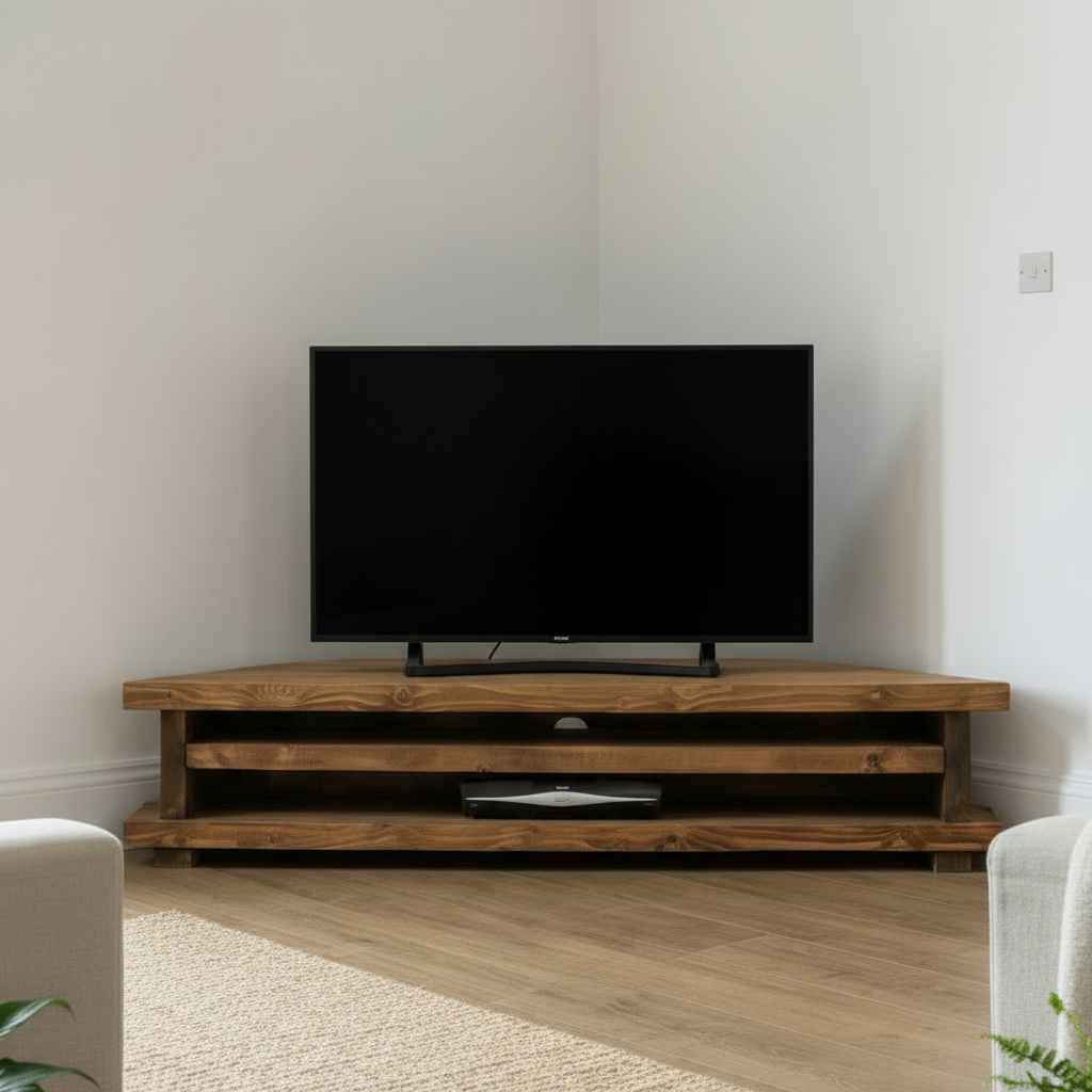rustic corner tv unit uk