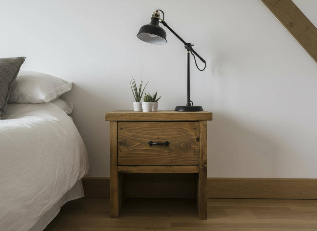 Portmore Handmade Rustic Bedside Table – Rustic Dreams