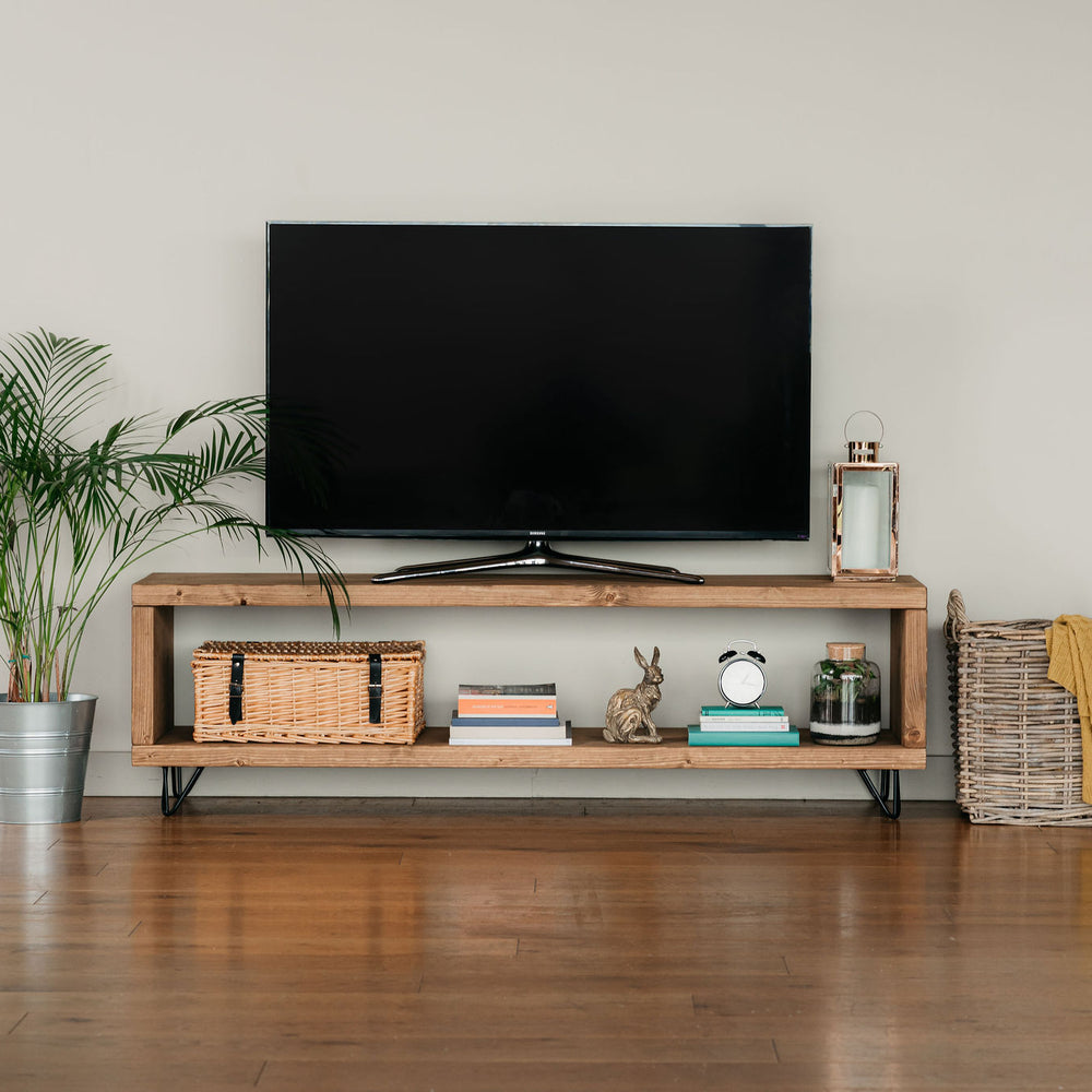 Hartington Solid Wood Rustic Tv Stand with Storage – Rustic Dreams