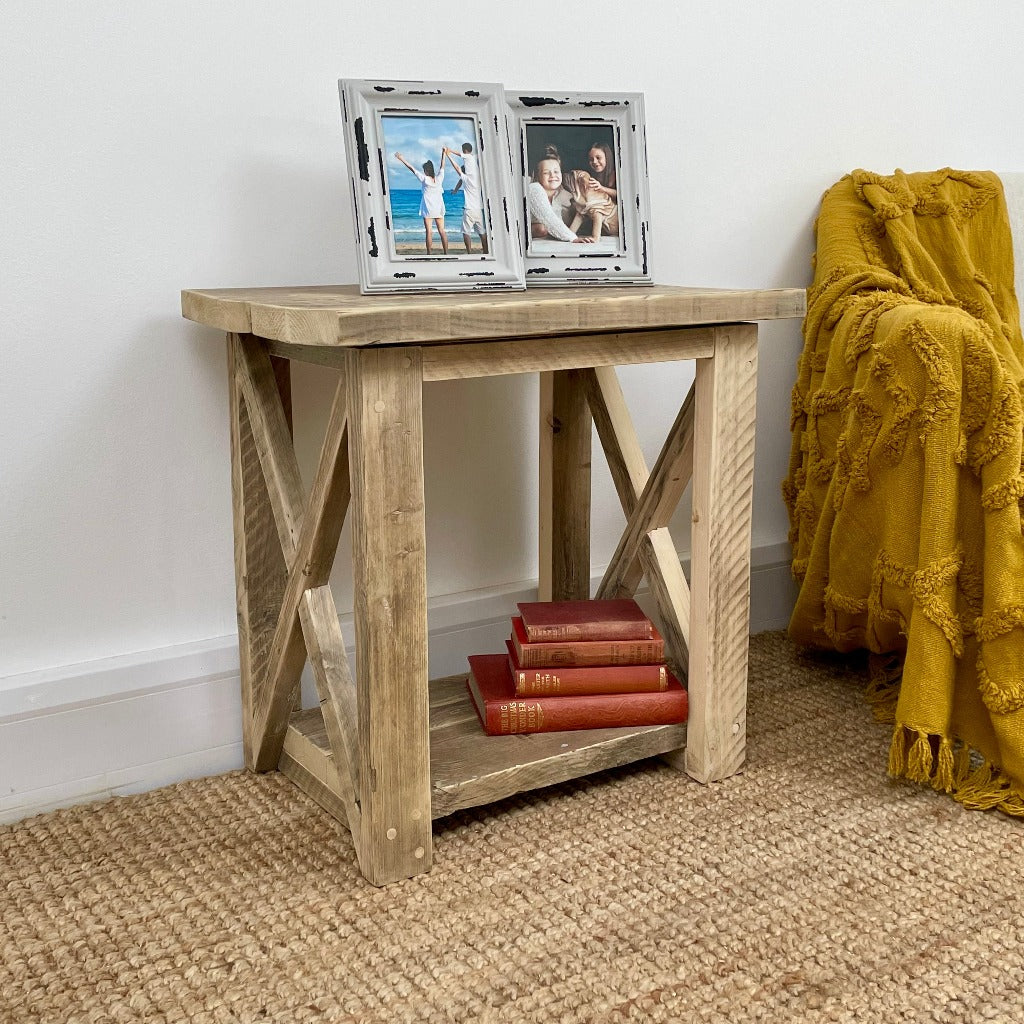Winford Handmade Reclaimed Solid Wood Side Table – Rustic Dreams